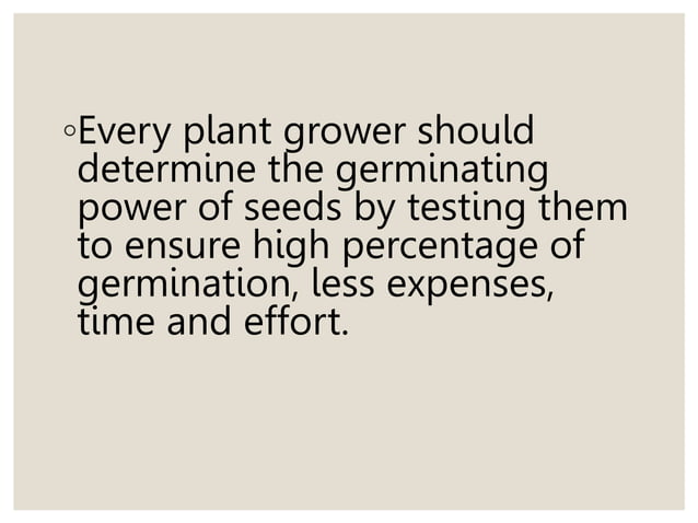 Testing the Viability of Seeds.pptx | Agriculture | Industries