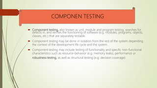 Testing throughout the software life cycle | PPTX | Operating Systems ...