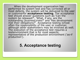 Testing throughout the software life cycle | PPTX