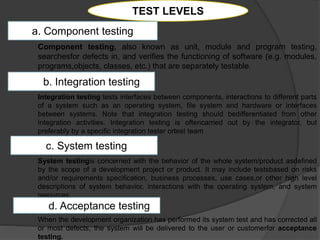 Testing throughout the software life cycle | PPT