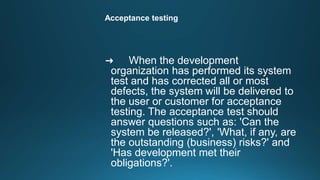 Testing throughout the software life cycle | PPT