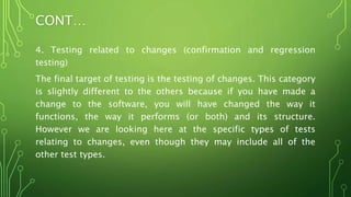 Testing throughout the software life cycle | PPTX