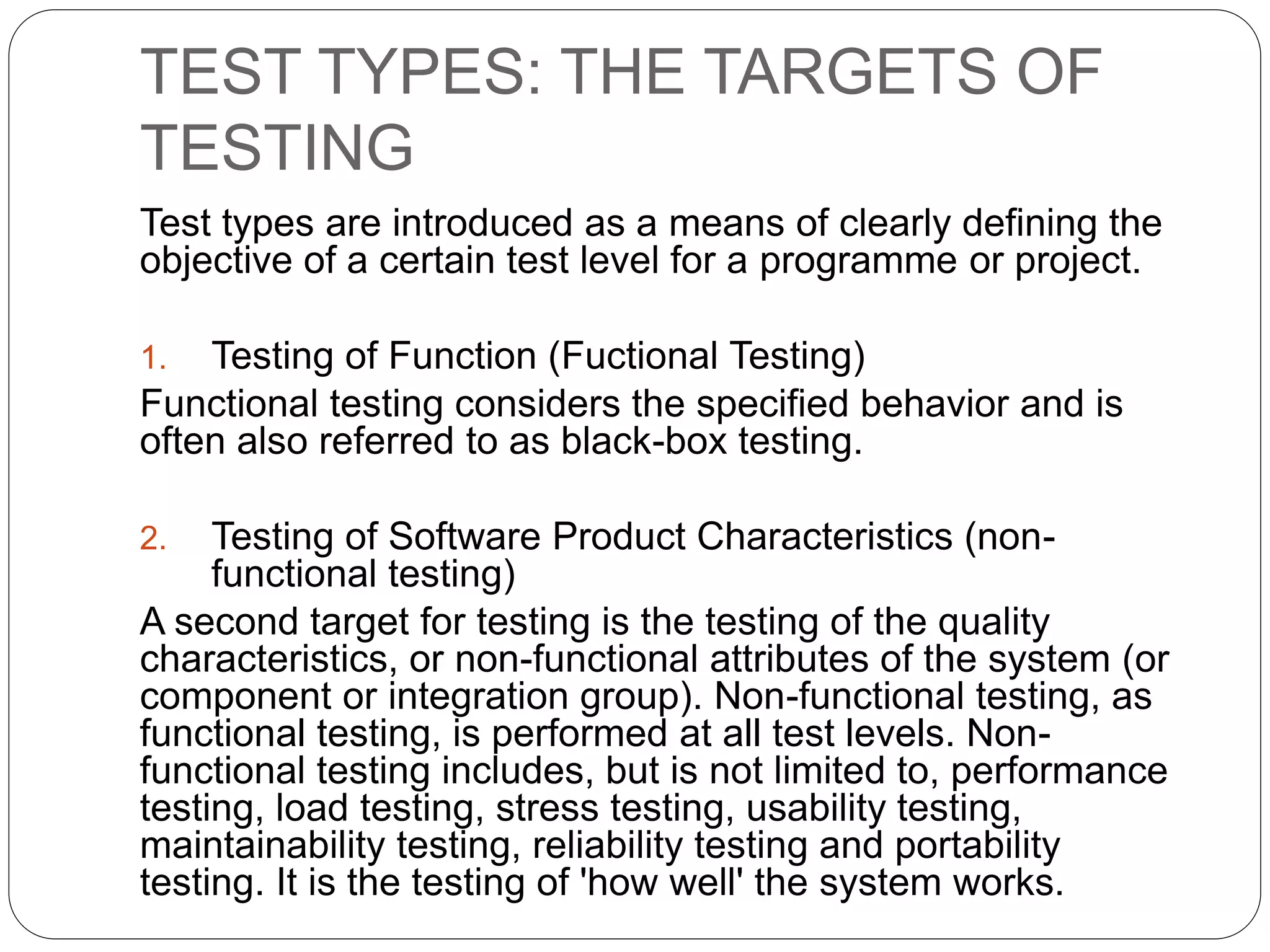Testing throughout the software life cycle | PPT