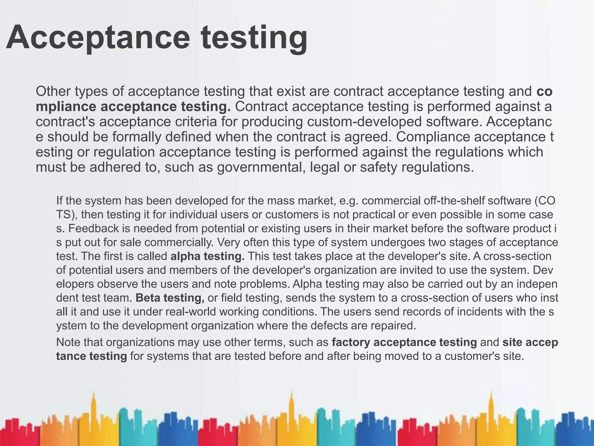 Testing throughout the software life cycle (test levels) | PPTX