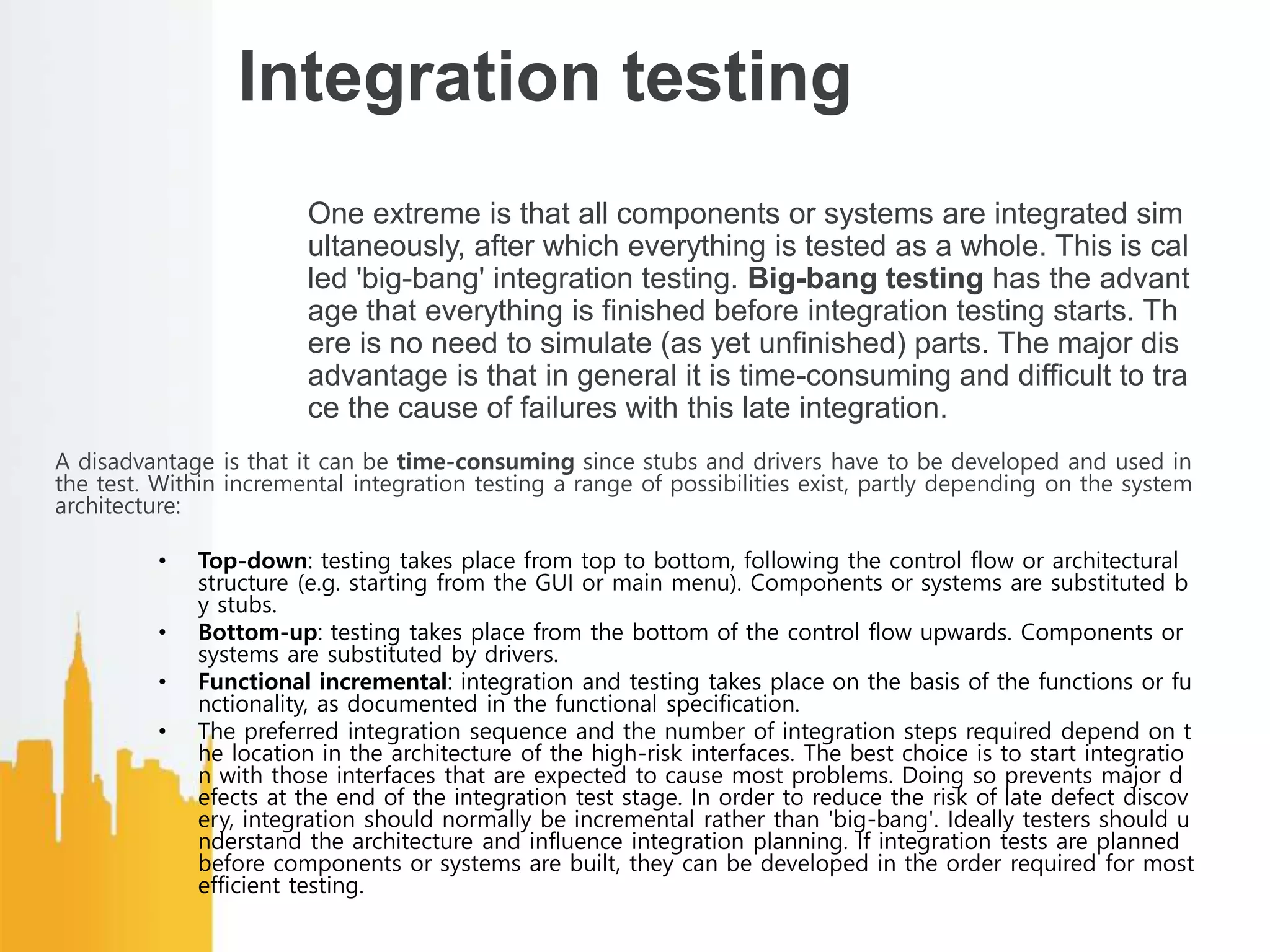 Testing throughout the software life cycle (test levels) | PPTX