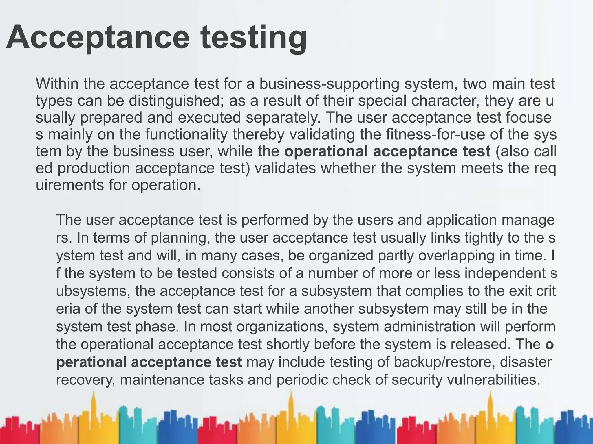 Testing throughout the software life cycle (test levels) | PPTX