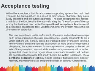 Testing throughout the software life cycle (test levels) | PPTX