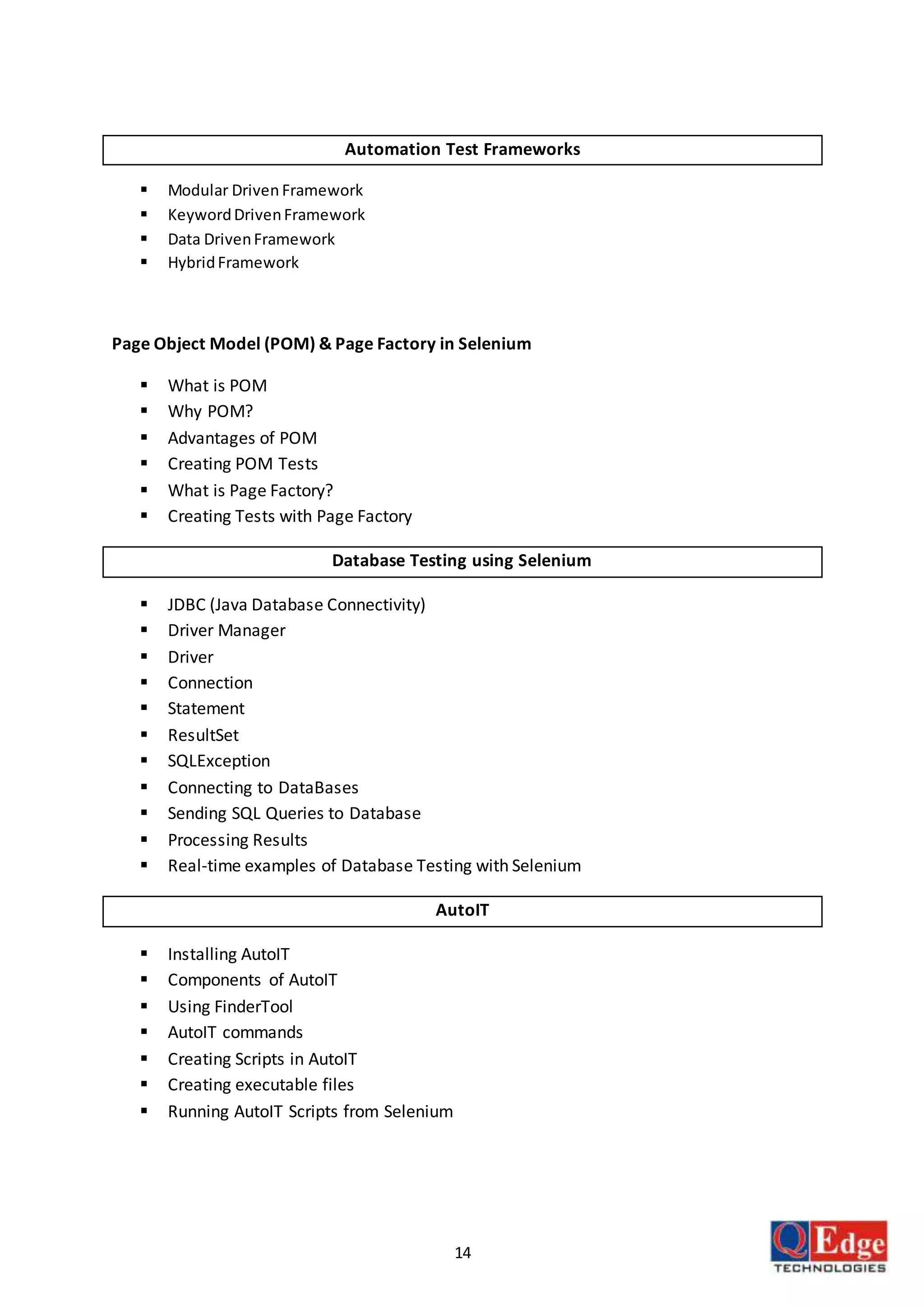 Software Testing Tools Training Pdf