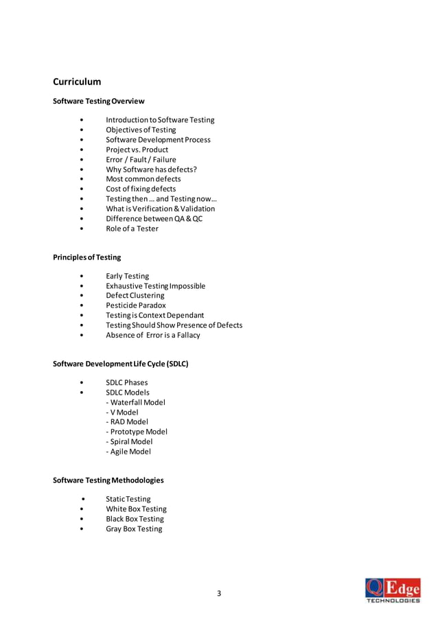 Software Testing Tools Training Pdf Free Download