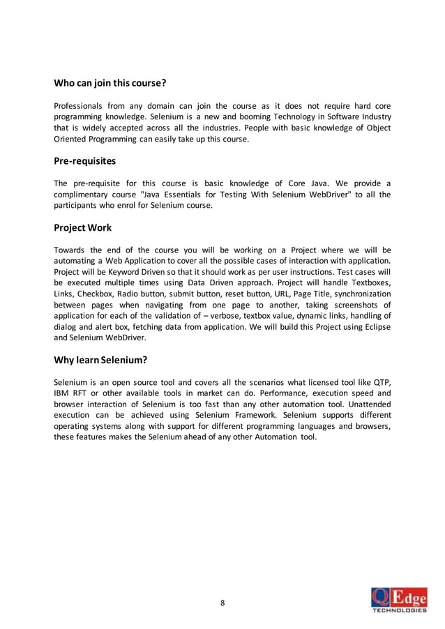 Software Testing Tools Training Pdf Free Download