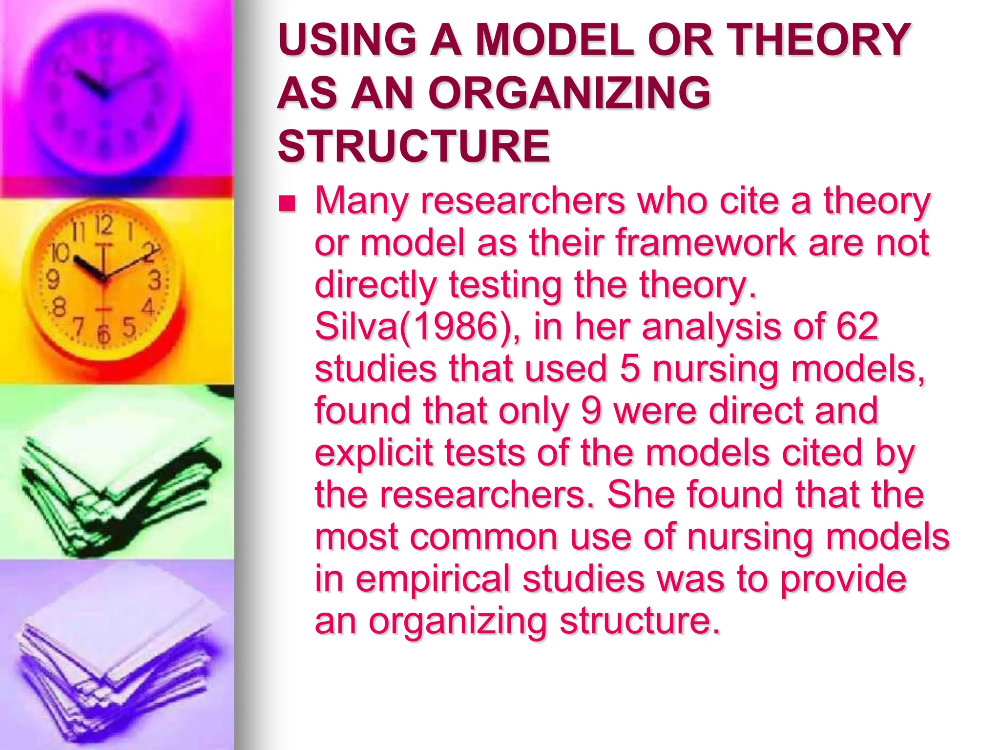 TESTING, USING AND DEVELOPING A THEORY OR FRAMEWORK.ppt