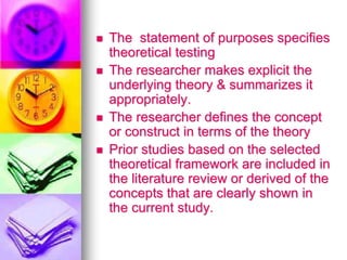 TESTING, USING AND DEVELOPING A THEORY OR FRAMEWORK.ppt