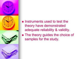 TESTING, USING AND DEVELOPING A THEORY OR FRAMEWORK.ppt