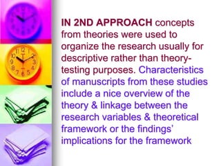TESTING, USING AND DEVELOPING A THEORY OR FRAMEWORK.ppt