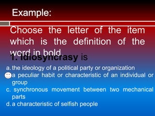 Testing vocabulary | PPTX