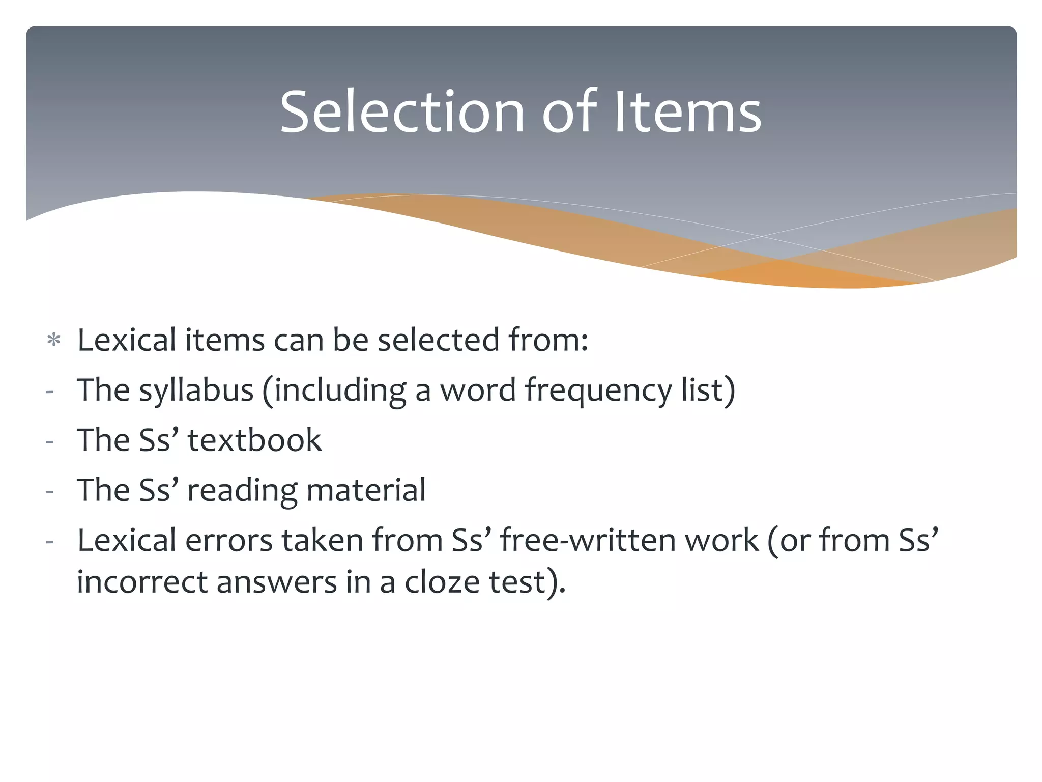 Testing vocabulary | PPTX