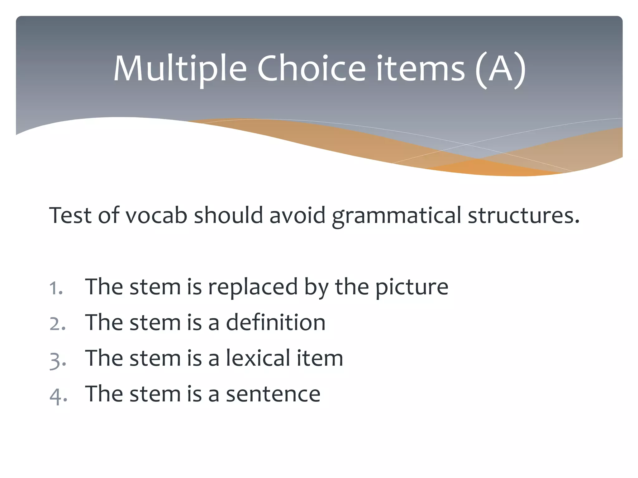 Testing vocabulary | PPT | Free Download