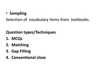 Testing vocabulary | PPT