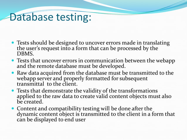 Testing Web Application