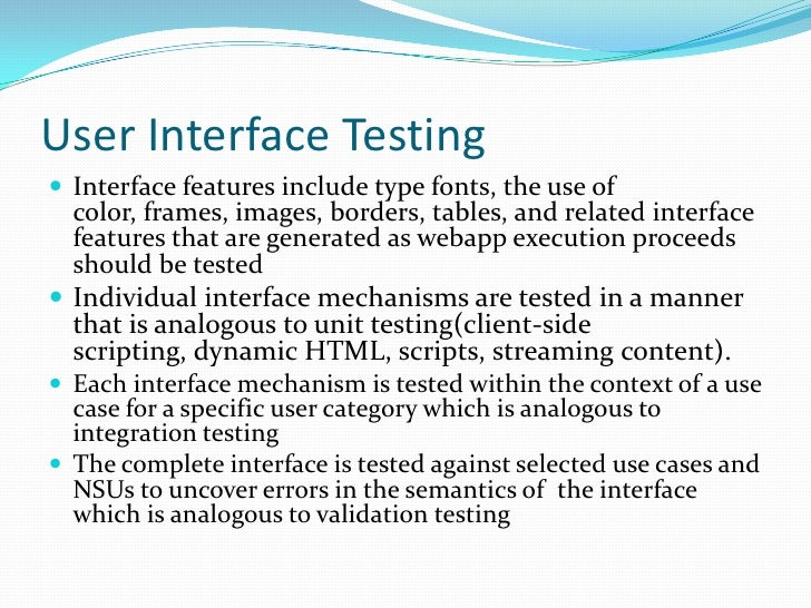 Testing Web Application