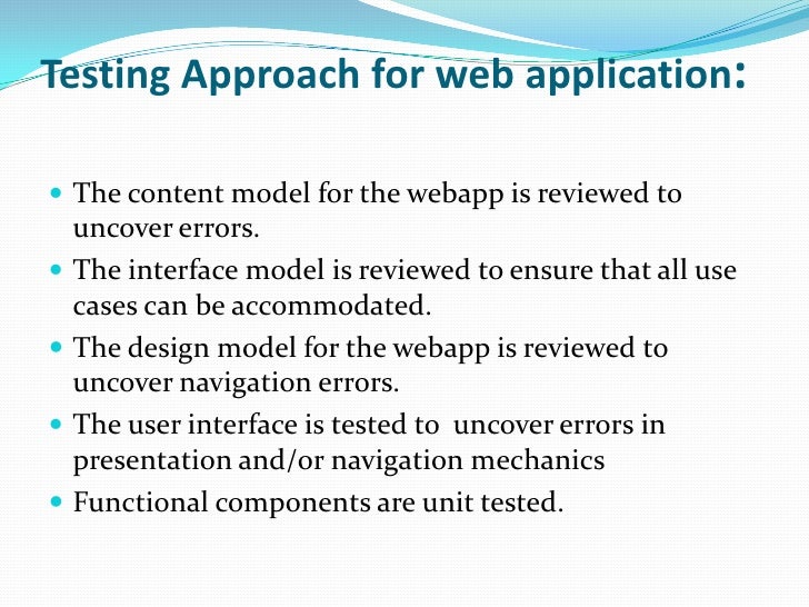 Testing web application