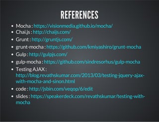 Unit testing with mocha | PPT