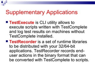 Testing with test_complete | PPT