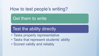 Testing writing | PPTX