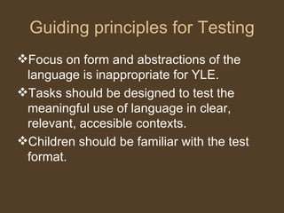 Testing YLE | PPT | Educational Assessment | Education