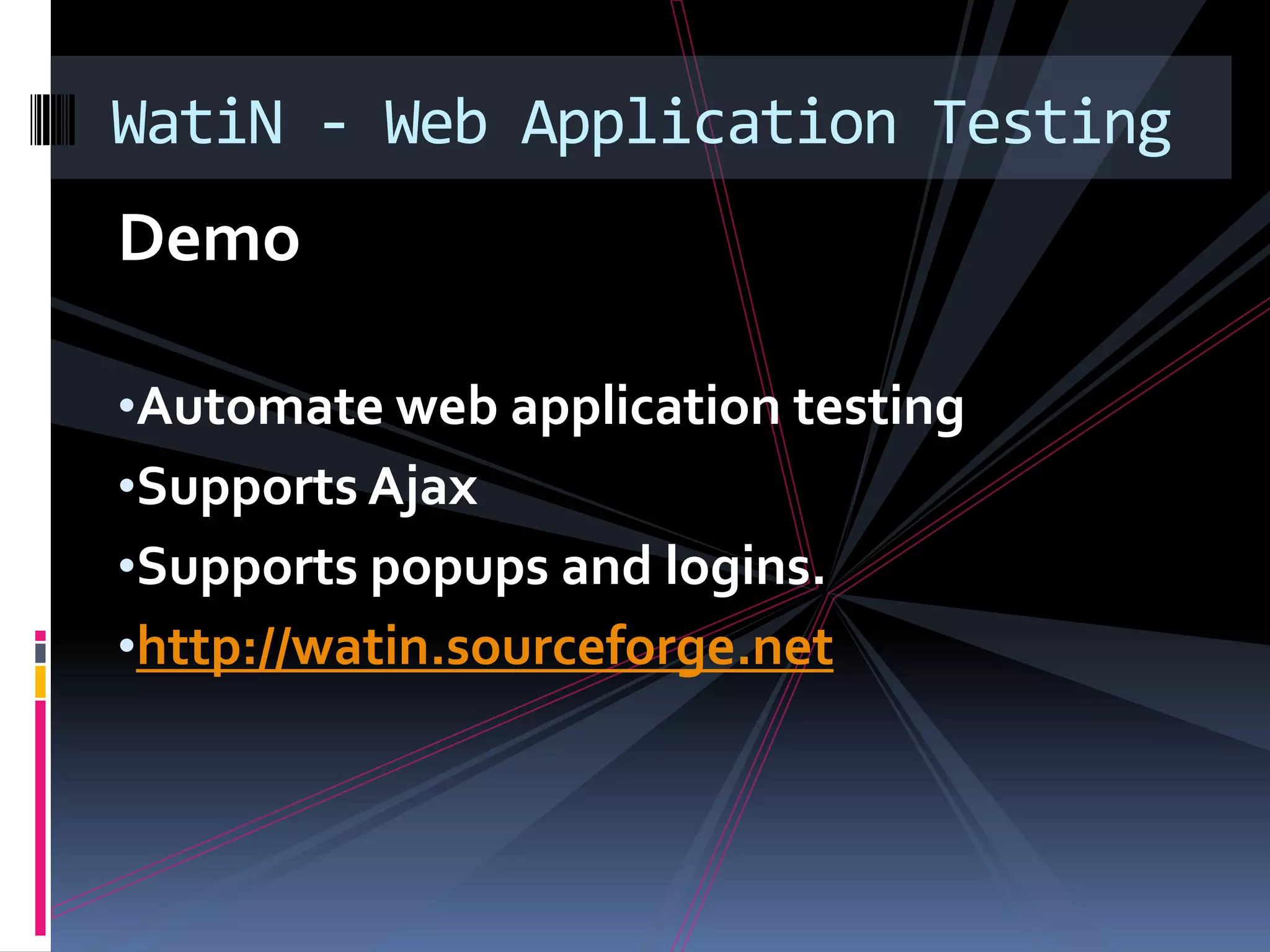 Testing your applications with mbunit | PPT