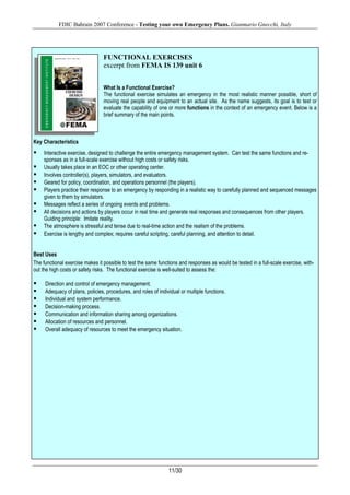 Testing Your Own Emergency Plans | PDF