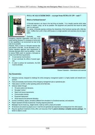 Testing Your Own Emergency Plans | PDF