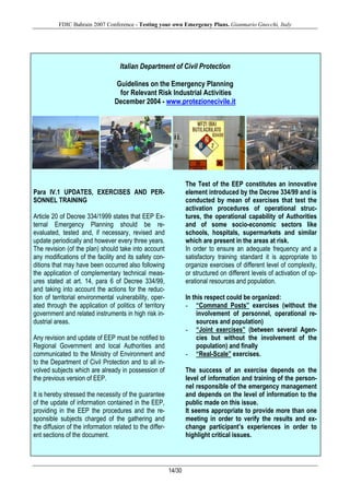 Testing Your Own Emergency Plans | PDF