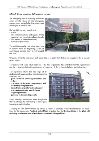 Testing Your Own Emergency Plans | PDF