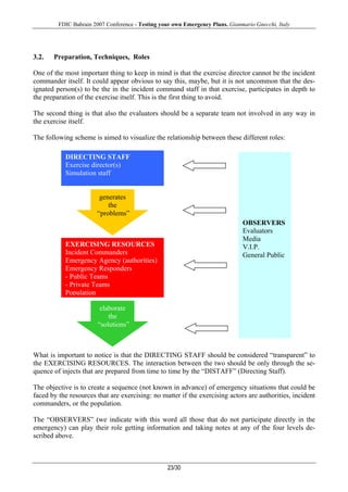Testing Your Own Emergency Plans | PDF