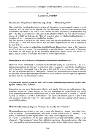Testing Your Own Emergency Plans | PDF