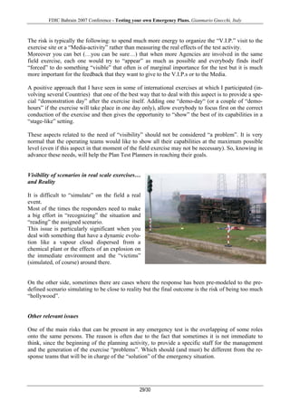 Testing Your Own Emergency Plans | PDF