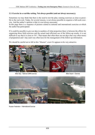 Testing Your Own Emergency Plans | PDF
