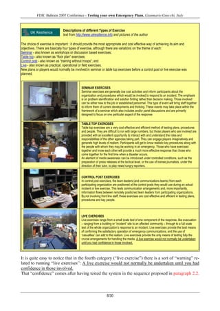 Testing Your Own Emergency Plans | PDF