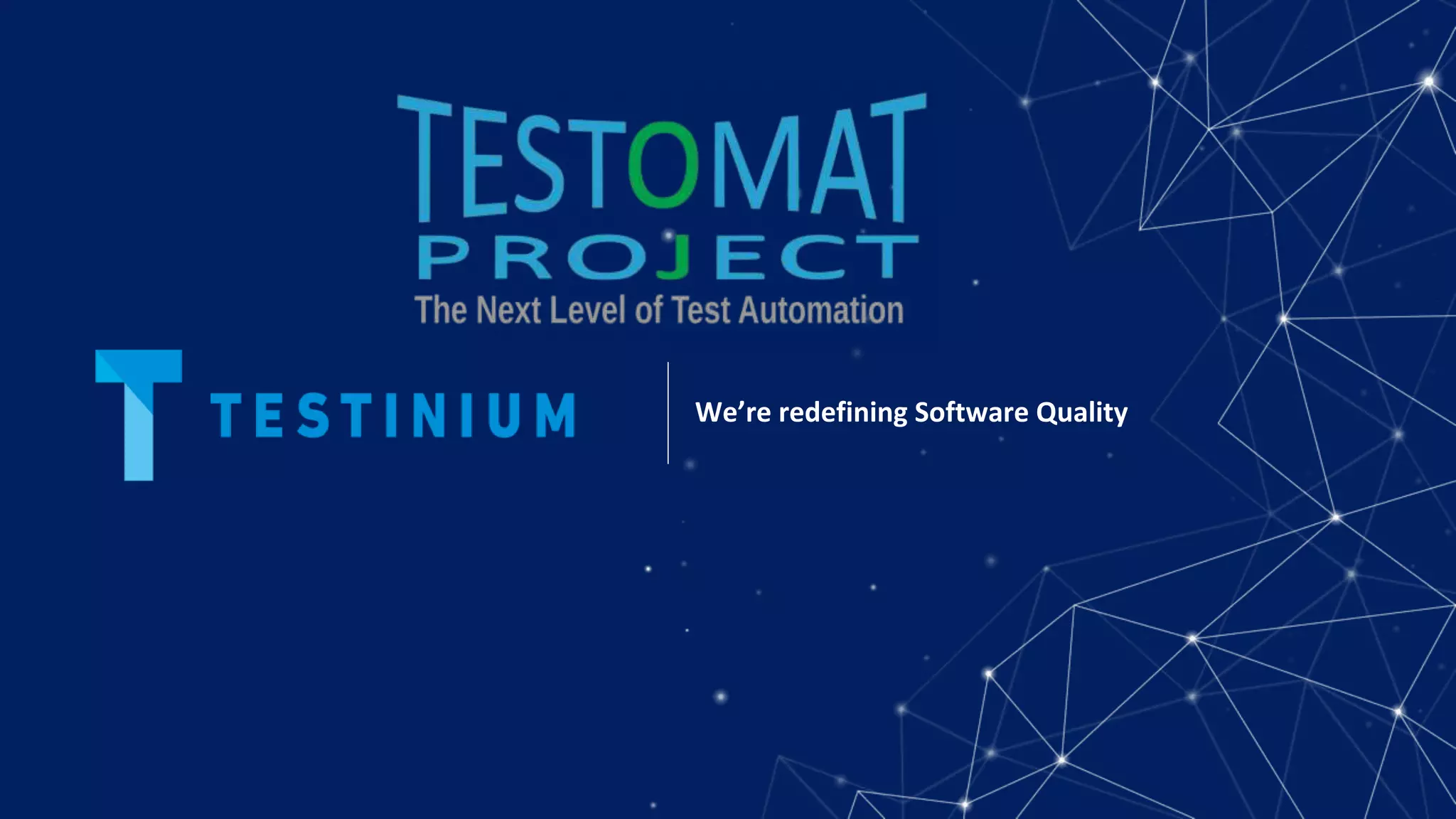Testinium Progress Report for Testomat Project | PPTX