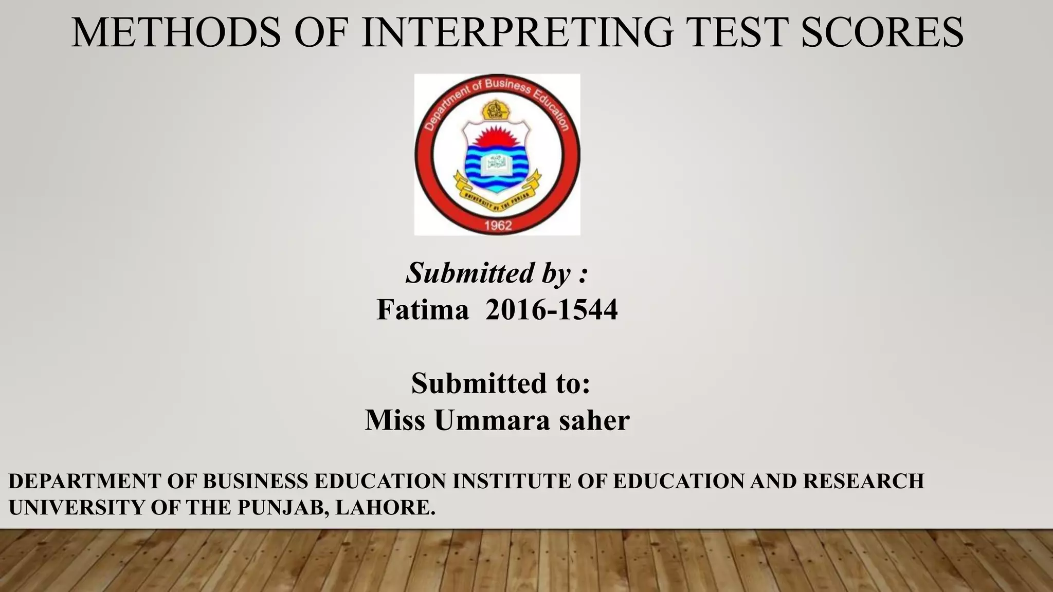 Test interpretation | PPTX