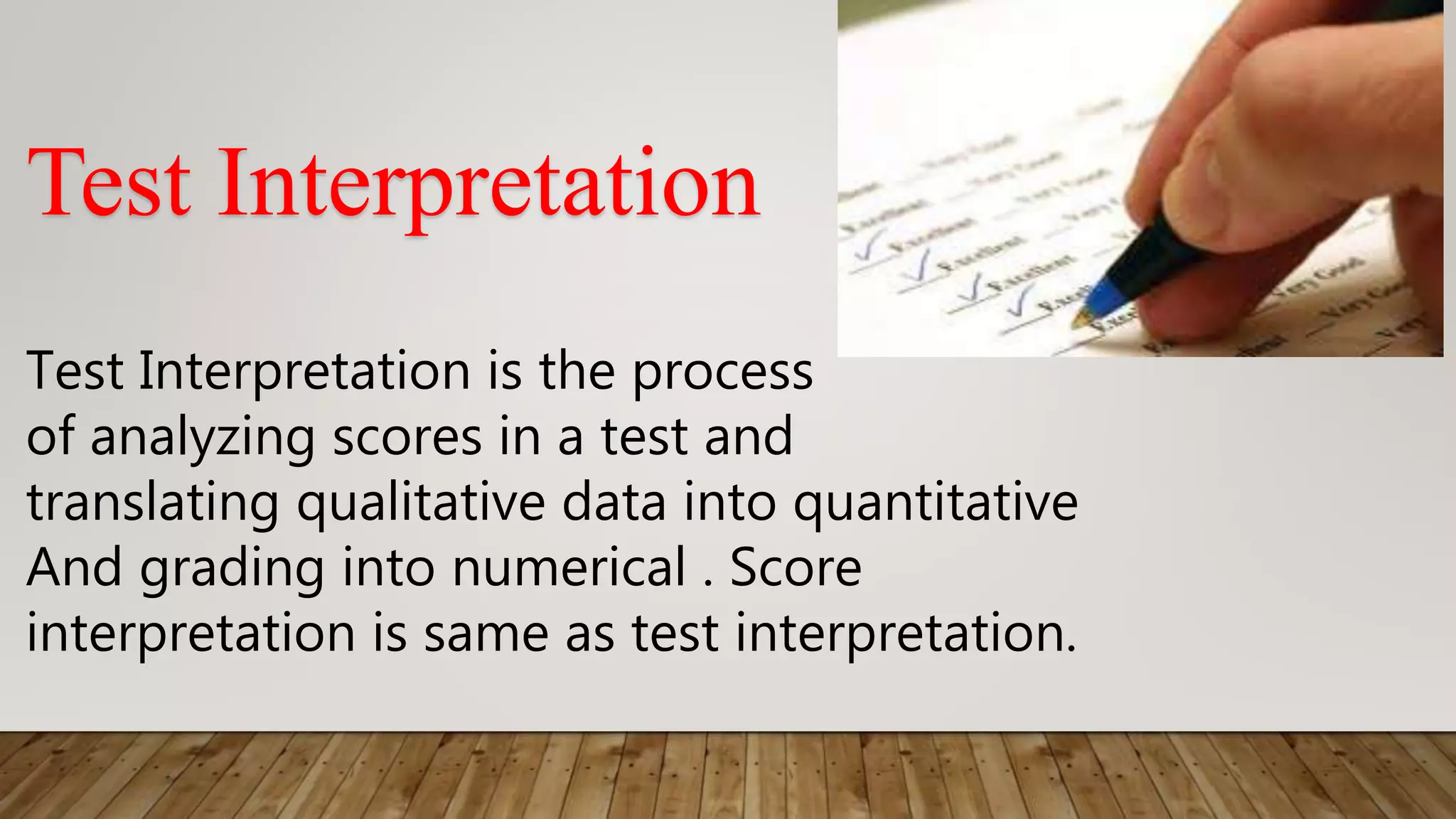 Test interpretation | PPTX