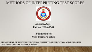 Test interpretation | PPTX