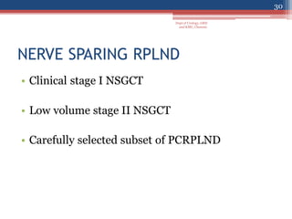 Testis carcinoma- management- lymphatic drainage and rplnd | PDF