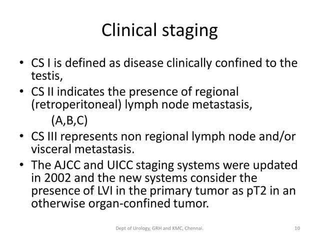 Testis carcinoma- management- nsgct | PPT