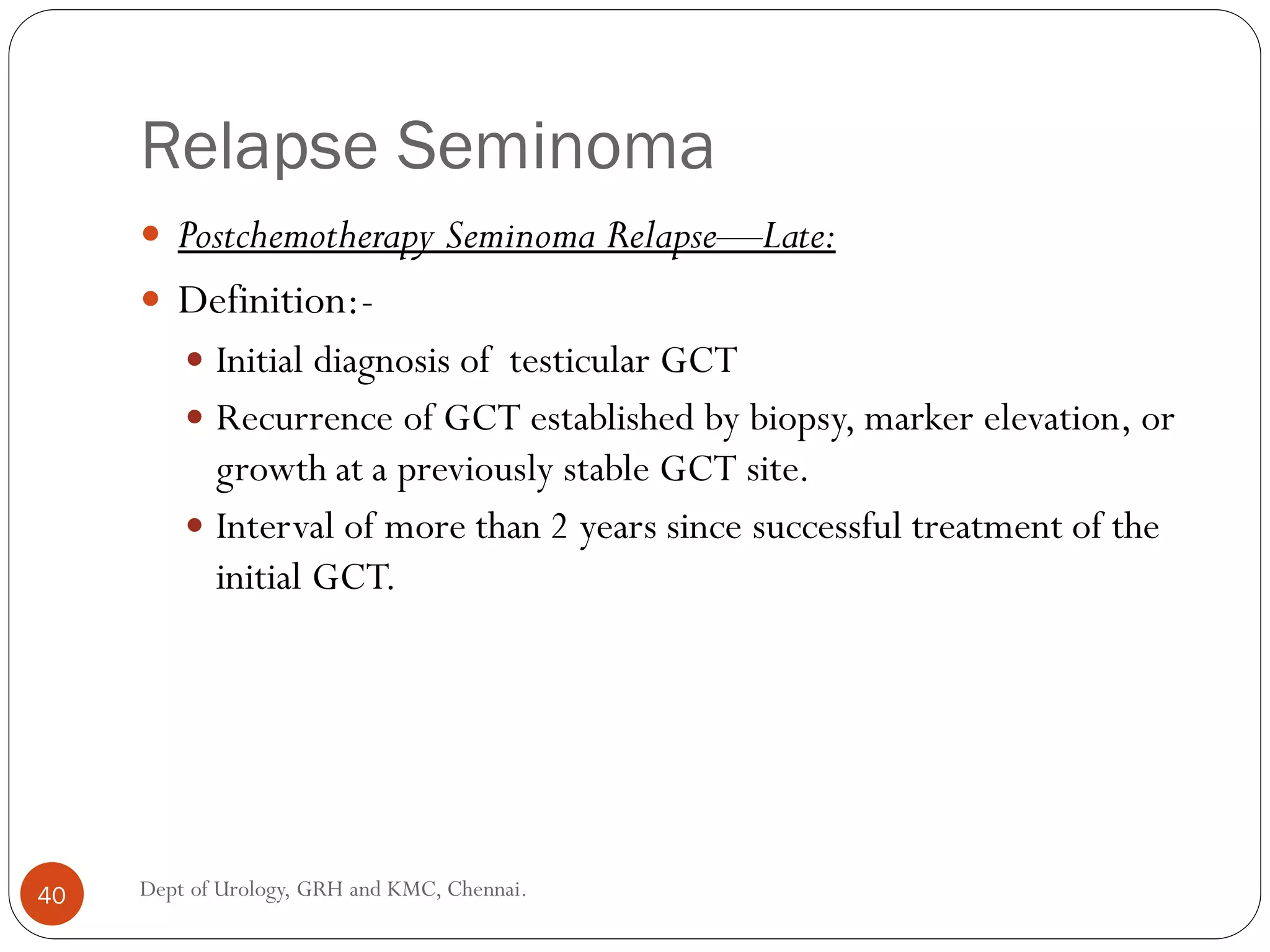 Testis carcinoma- management- seminoma | PDF