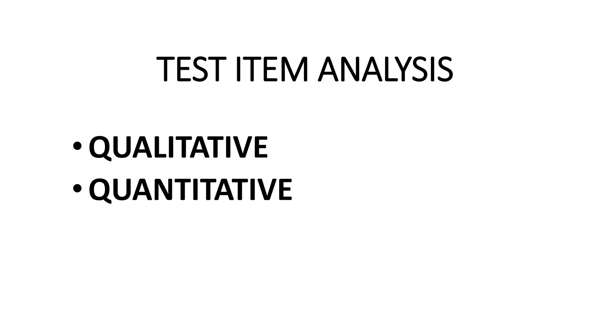 Test item analysis | PPTX