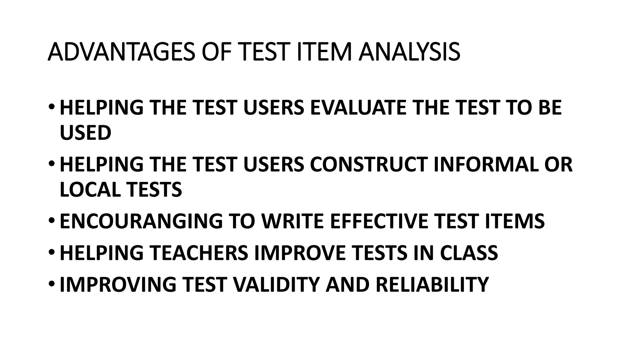 Test item analysis | PPTX