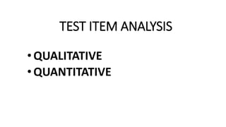 Test item analysis | PPTX
