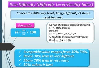 Test Items Based on their Discrimination Power.pptx | Standardized ...